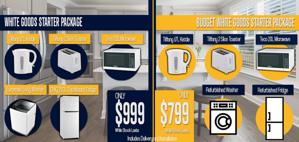 White Goods Starter Packages – Adelaide Furniture and Electrical